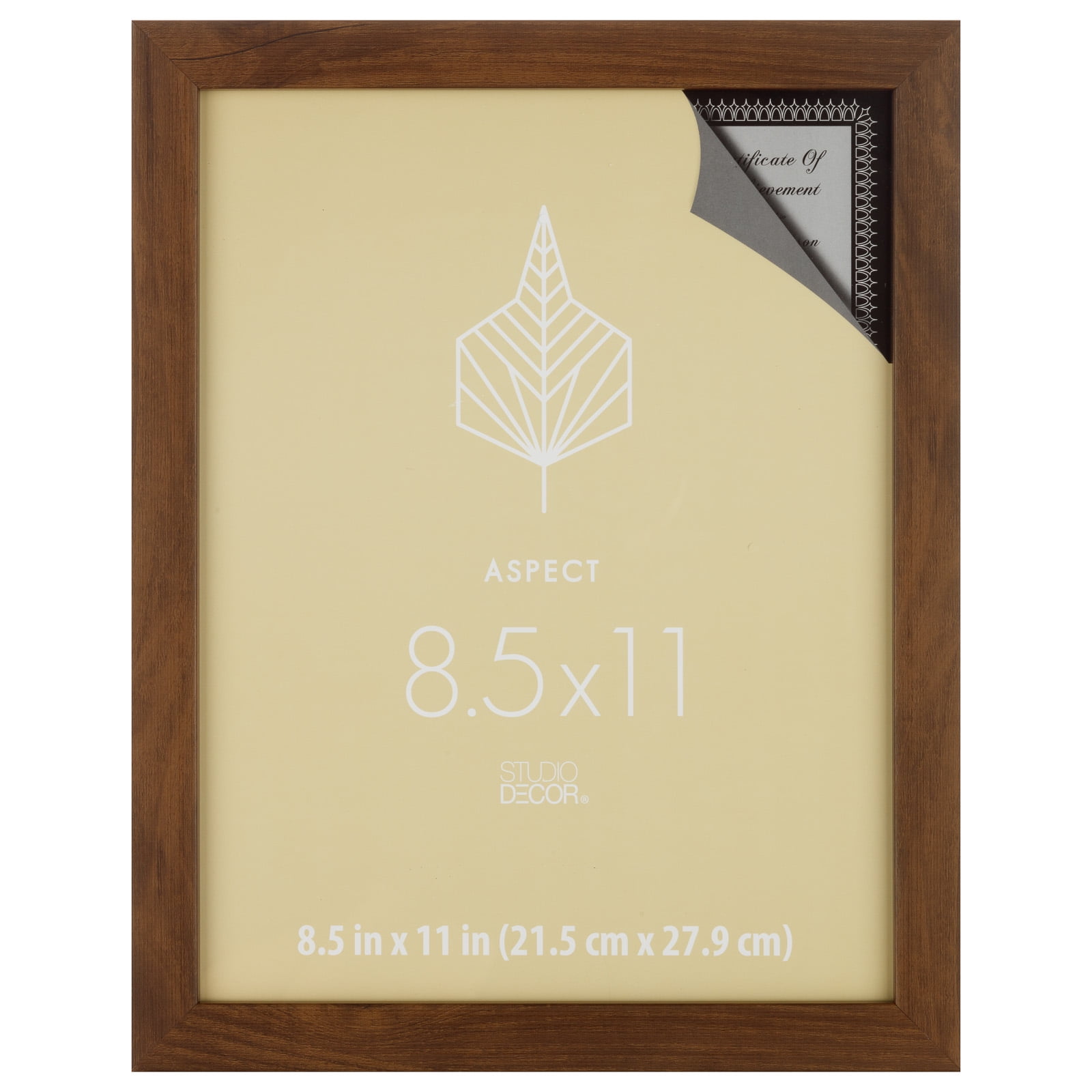 8.5" x 11" Black Aspect Narrow Frame by Studio Decor - Includes Pre ...
