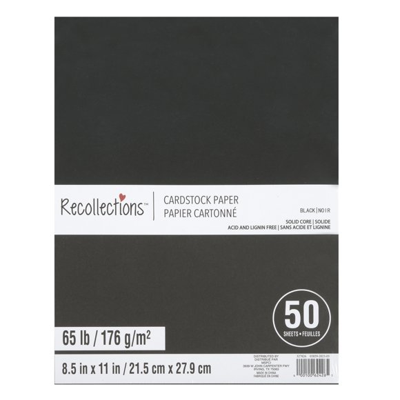 Cardstock in Paper | Black - Walmart.com