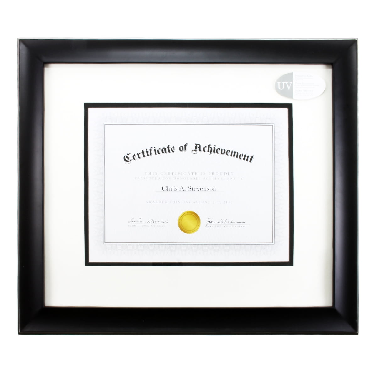 8.5" x 11" Black Document Frame with Double Mat by Studio Decor ...