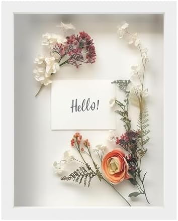 8.5” x 11” Black Wooden Shadow Box Frame – Display Case with Soft Felt ...