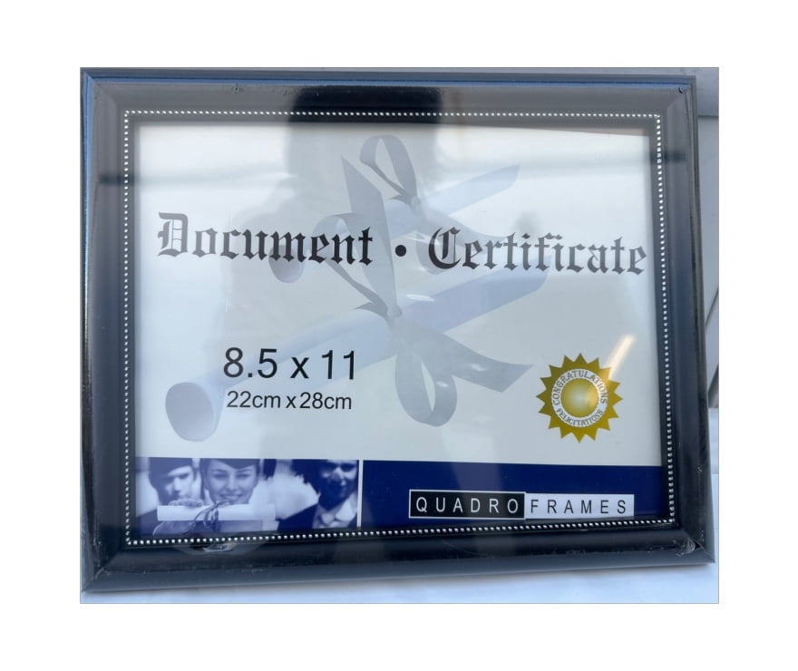 8.5 x 11" Classic Black Wooden Photo / Document Frame - Walmart.com