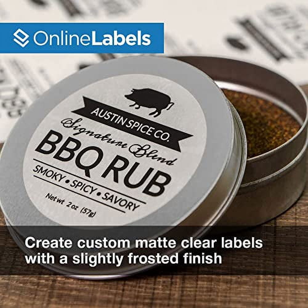 8.5 x 11 Clear Frosted Matte Sticker Paper (Inkjet Printers Only) - 250 ...