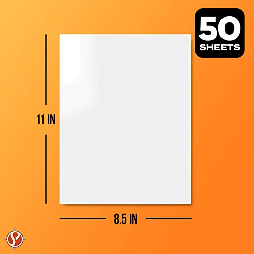 8.5” x 11” Double-Sided Gloss White Card Stock Paper, Great for Photos ...
