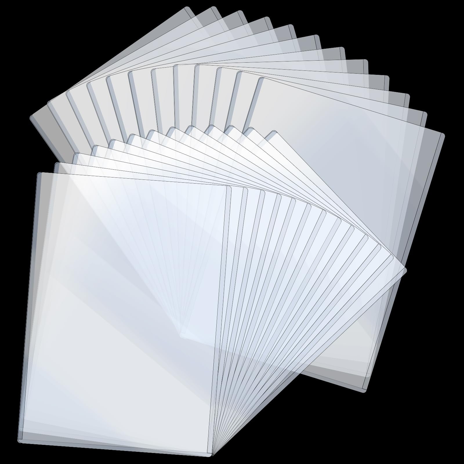 8.5"x 11" ISO Rigid Print Protectors Clear Rigid Sheet Protectors ...