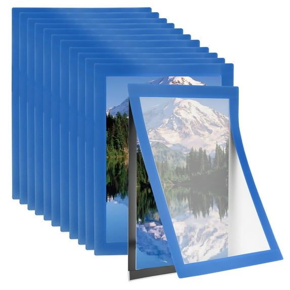 8.5 x 11 Inch Magnetic Sign Holder, 12Pcs Self-Adhesive Magnetic Border ...