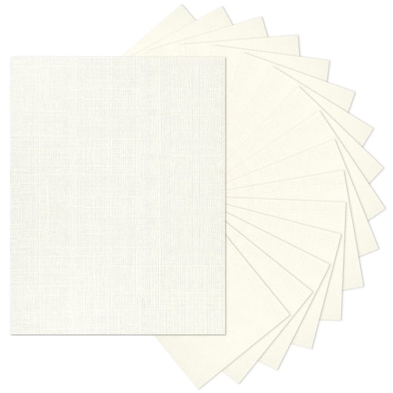Goefun, Ivory Textured Cardstock, 8.5x11, 80 lb Linen Pack 100 ...