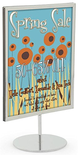 8.5 x 11 Pedestal Sign Frames for Countertop Use, Top-Loading for 1/8 ...