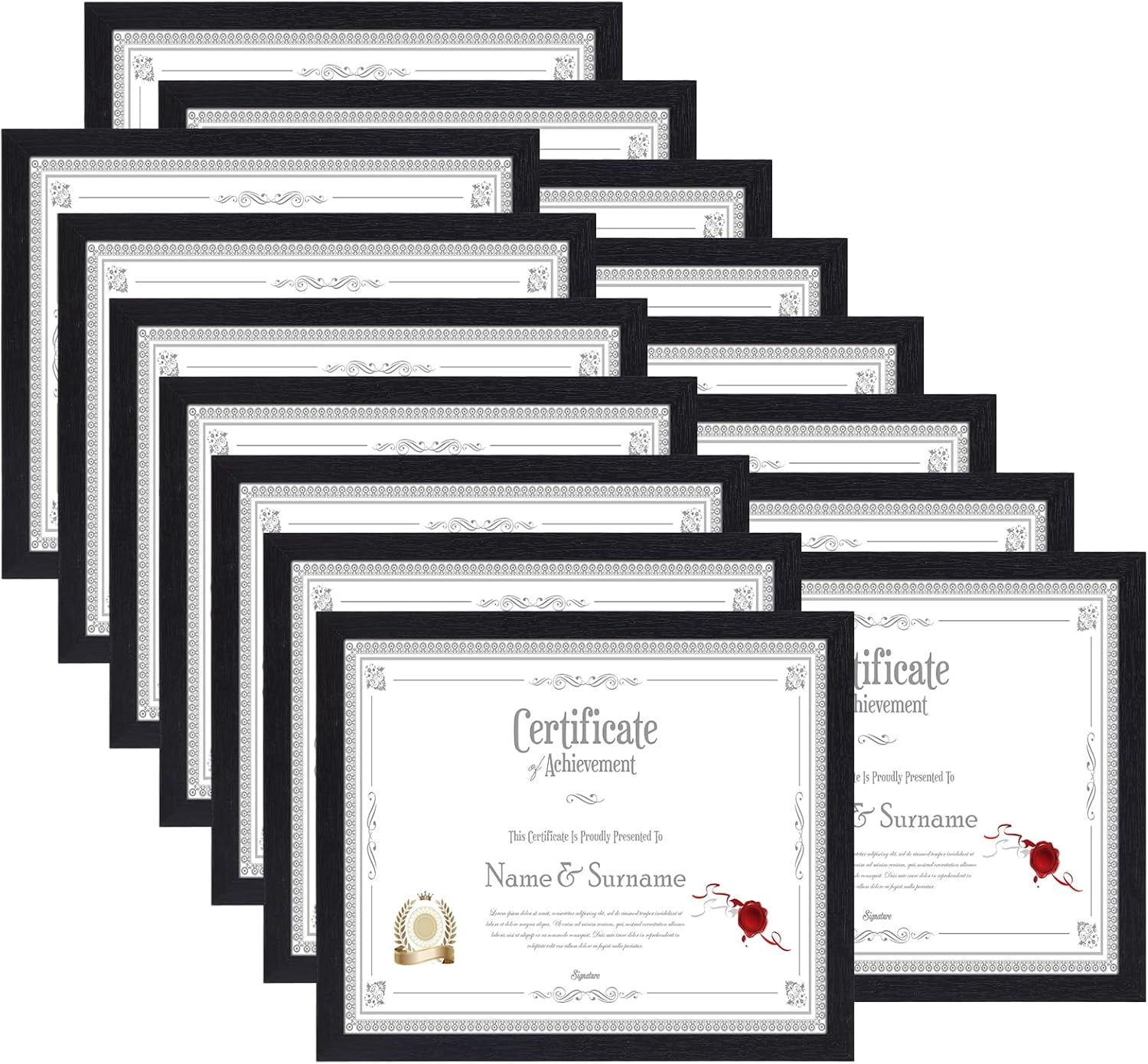 8.5 x 11 Picture Frame Set of 15, Black Photo Frames 8.5 by 11 for ...