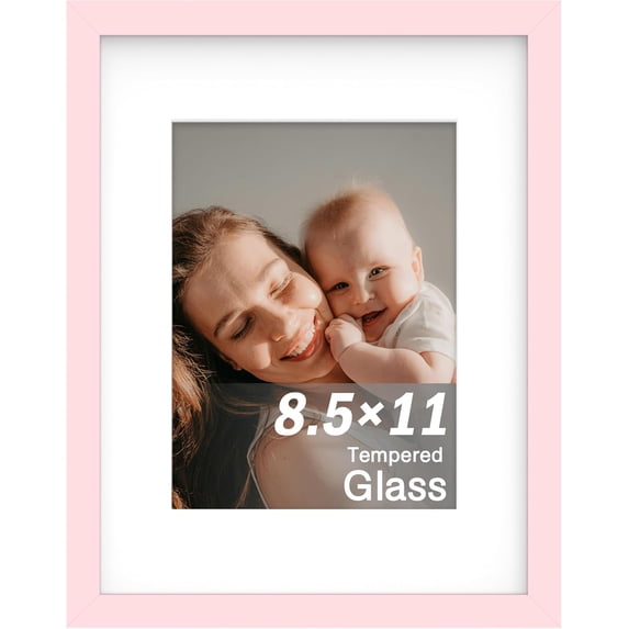 8.5 x 11 Picture Frame, Wood Photo Frame with HD Tempered Glass for ...