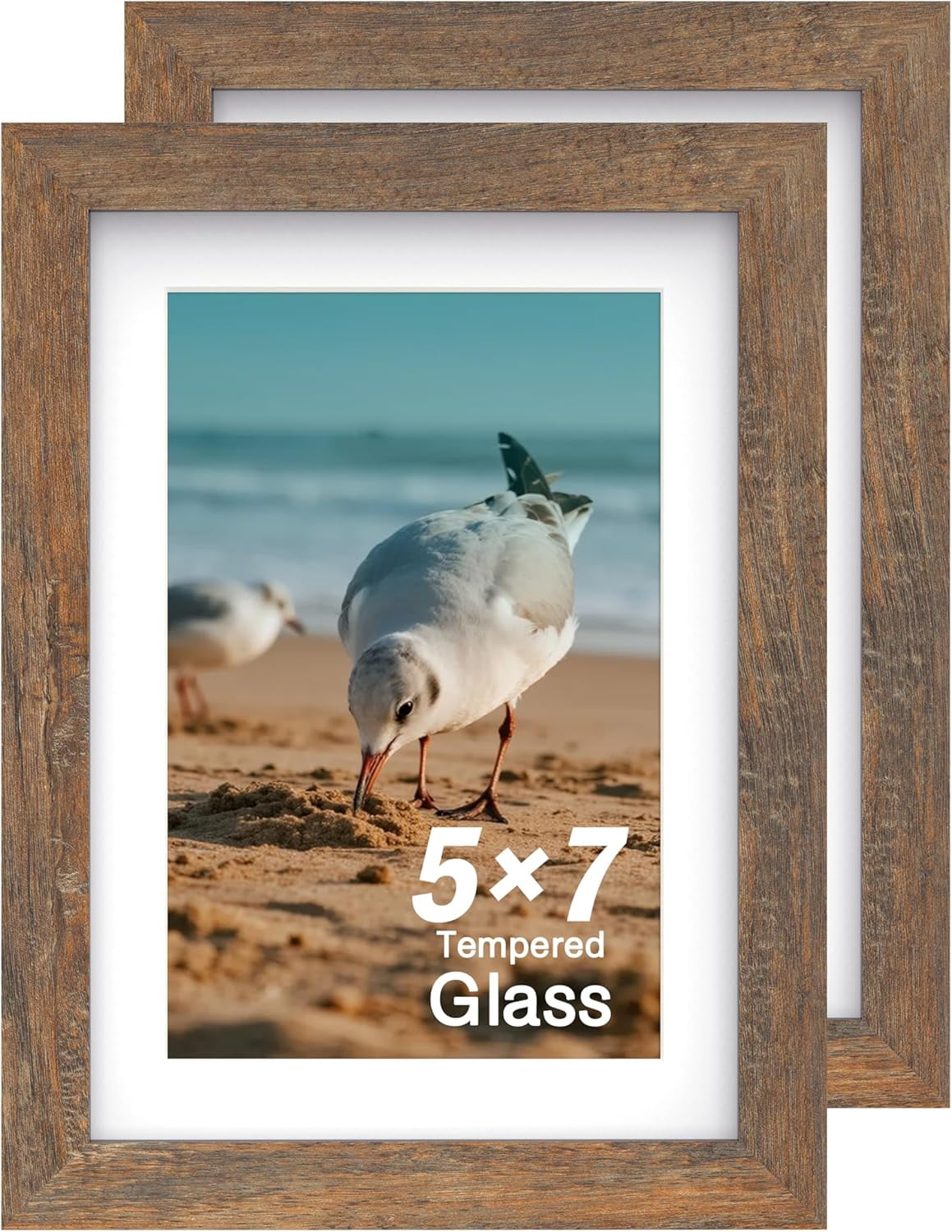 8.5 x 11 Picture Frame, Wood Photo Frame with HD Tempered Glass for ...