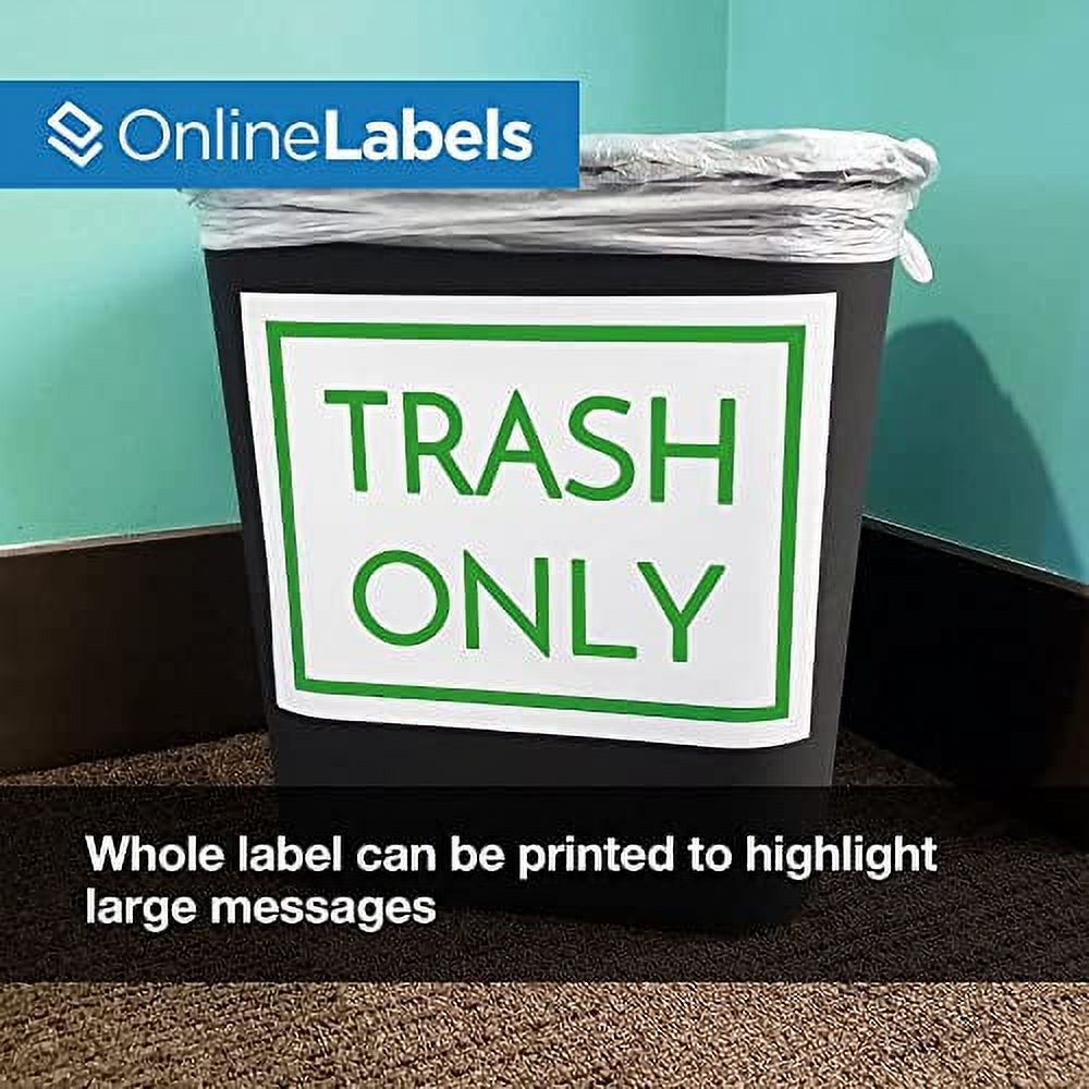 8.5 x 11 Waterproof Polyester Full Sheet Labels (Laser Printers Only ...