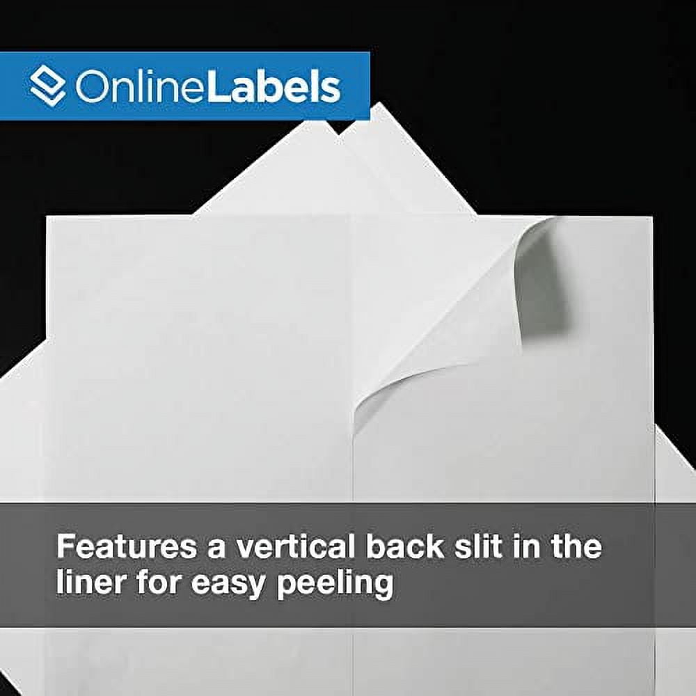 8.5 x 11 White Gloss Full Sheet Labels (Inkjet Printers Only) - 100 ...