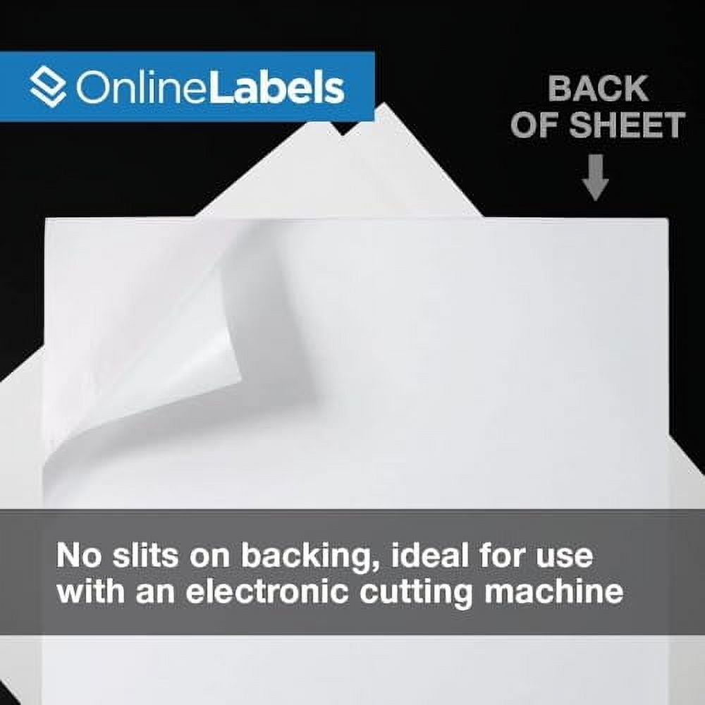 8.5 x 11 White Gloss Sticker Paper (Laser Printers Only) - 250 Sheets ...