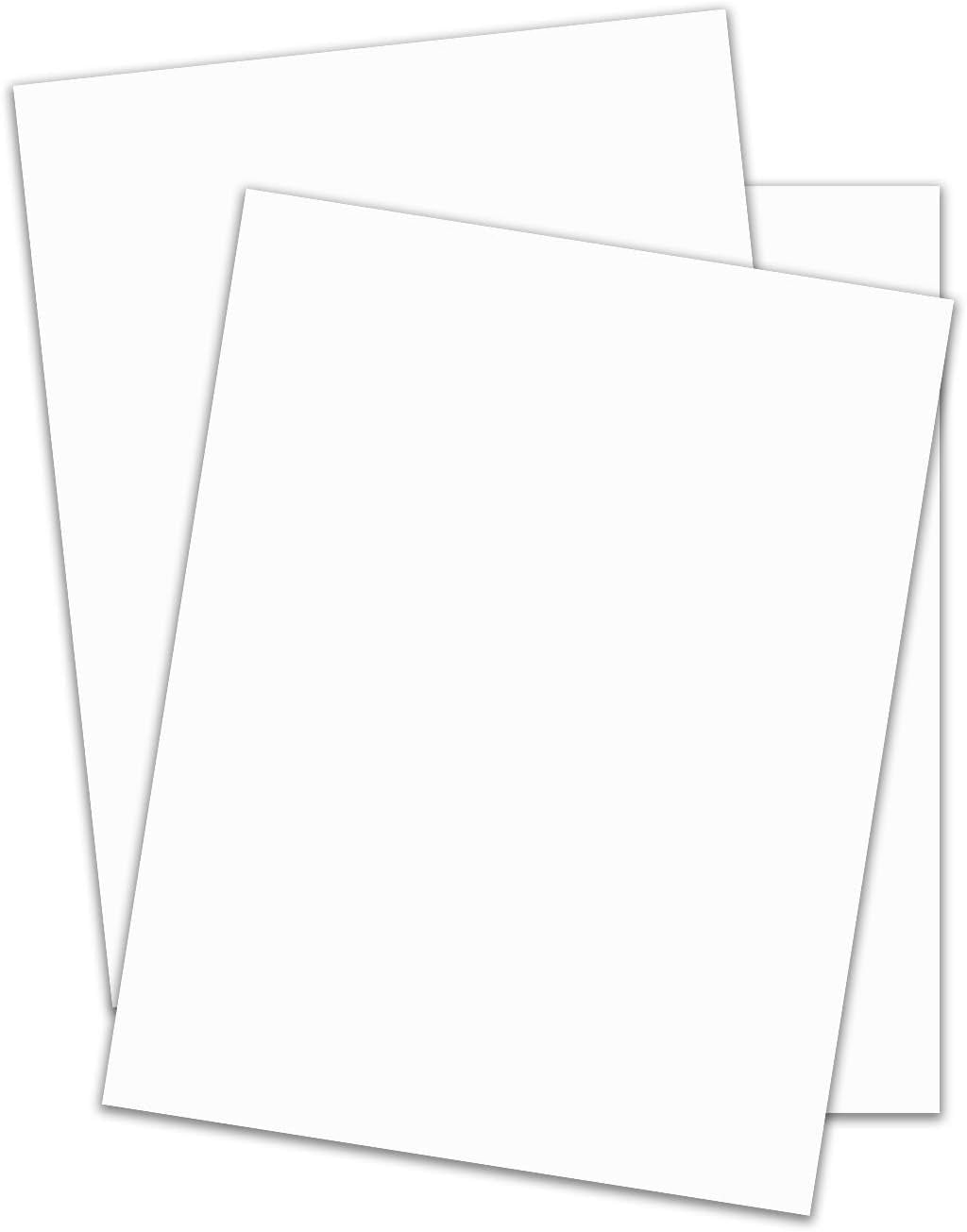 8.5 x 11" White Silk Matte Card Stock – Extra Thick Heavy 130lb Cover ...