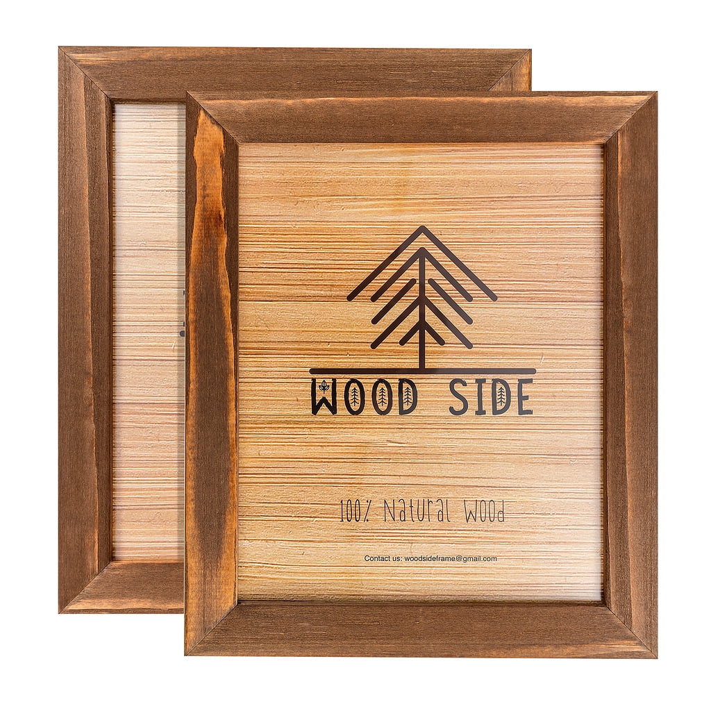 WOOD SIDE ORBIS 8.5 x 11 Rustic Wooden Picture Frames, Set of 2, Honey ...