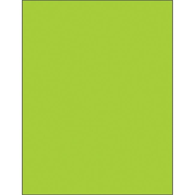 8.5 x 11 in. Fluorescent Green Rectangle Laser Labels - Pack of 100 ...