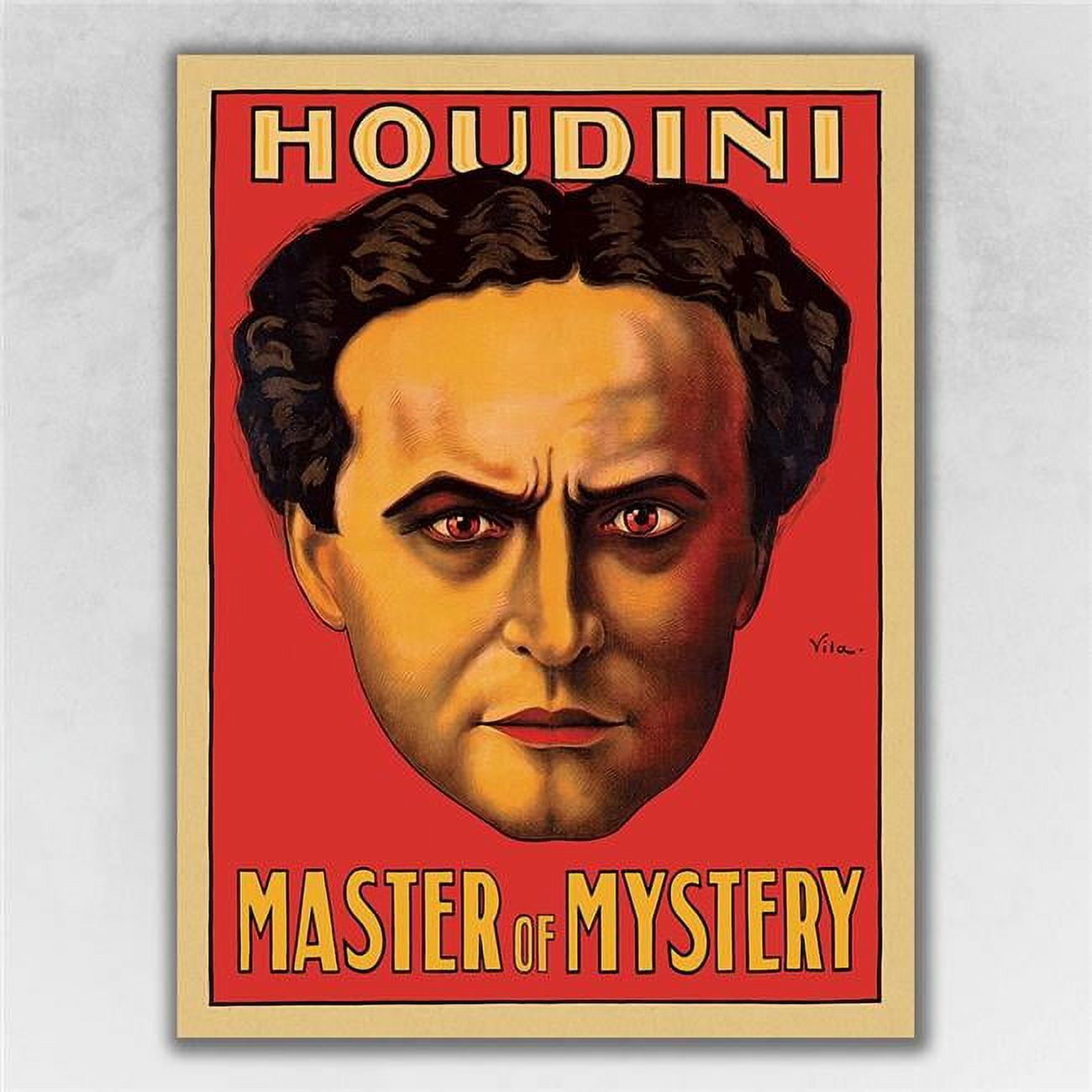 8.5 x 11 in. Houdini Master of Mystery Vintage Magic Poster Wall Art ...