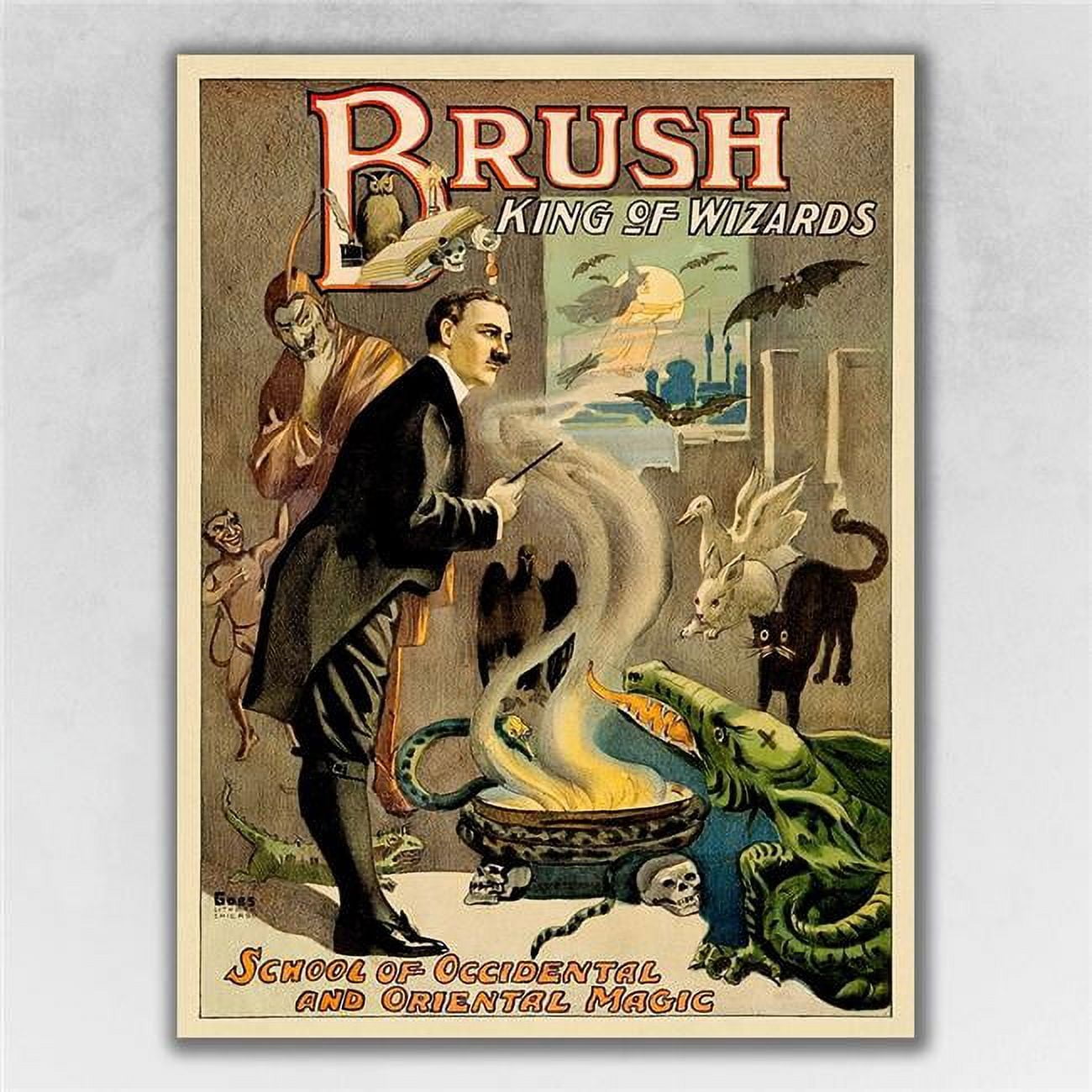 8.5 x 11 in. Vintage 1895 Blackstone Magic Multi Color Wall Art ...