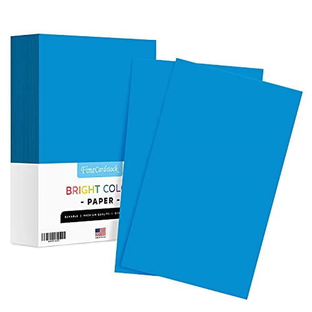8.5 x 14" Blue Color Paper Smooth, for School, Office & Home Supplies ...