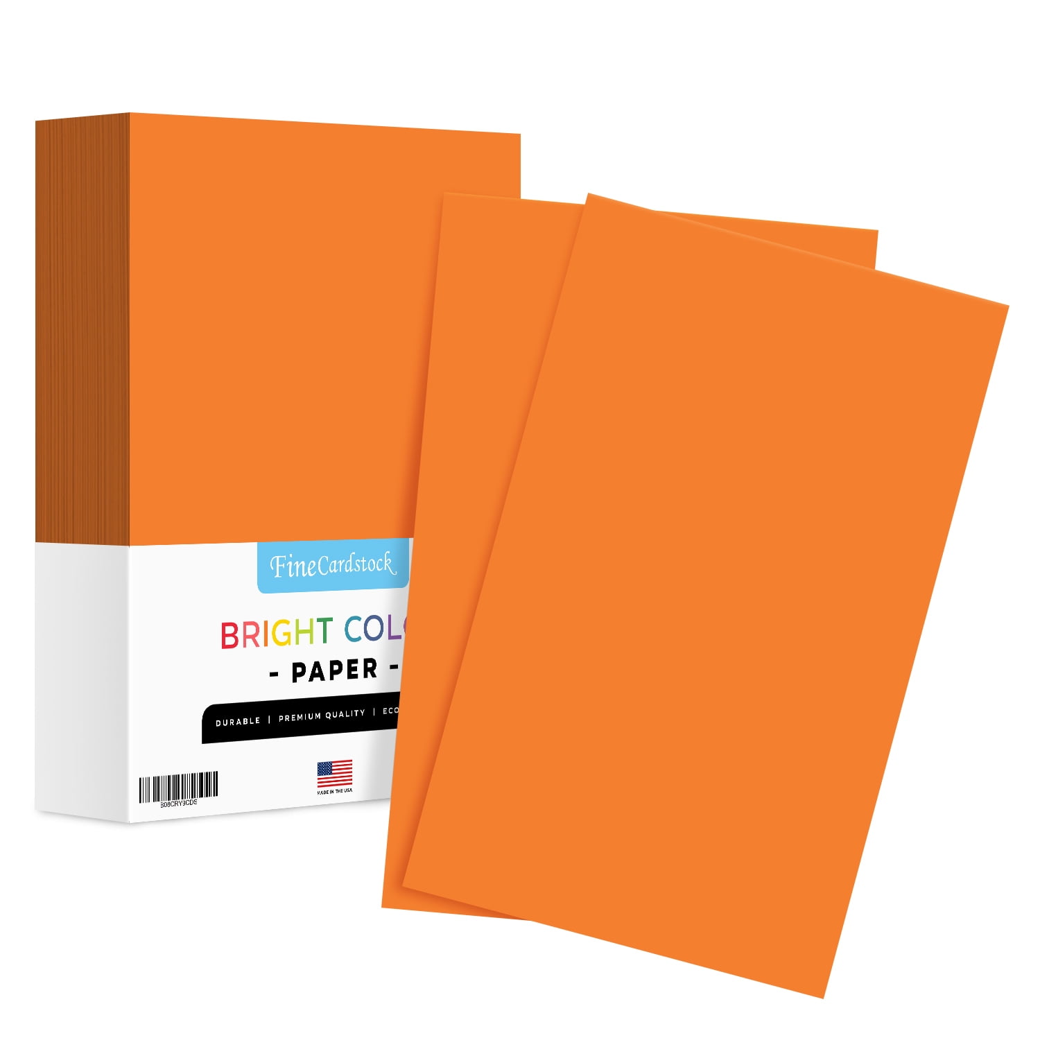 8.5 x 14" Orange Color Paper Smooth, for School, Office & Home Supplies ...