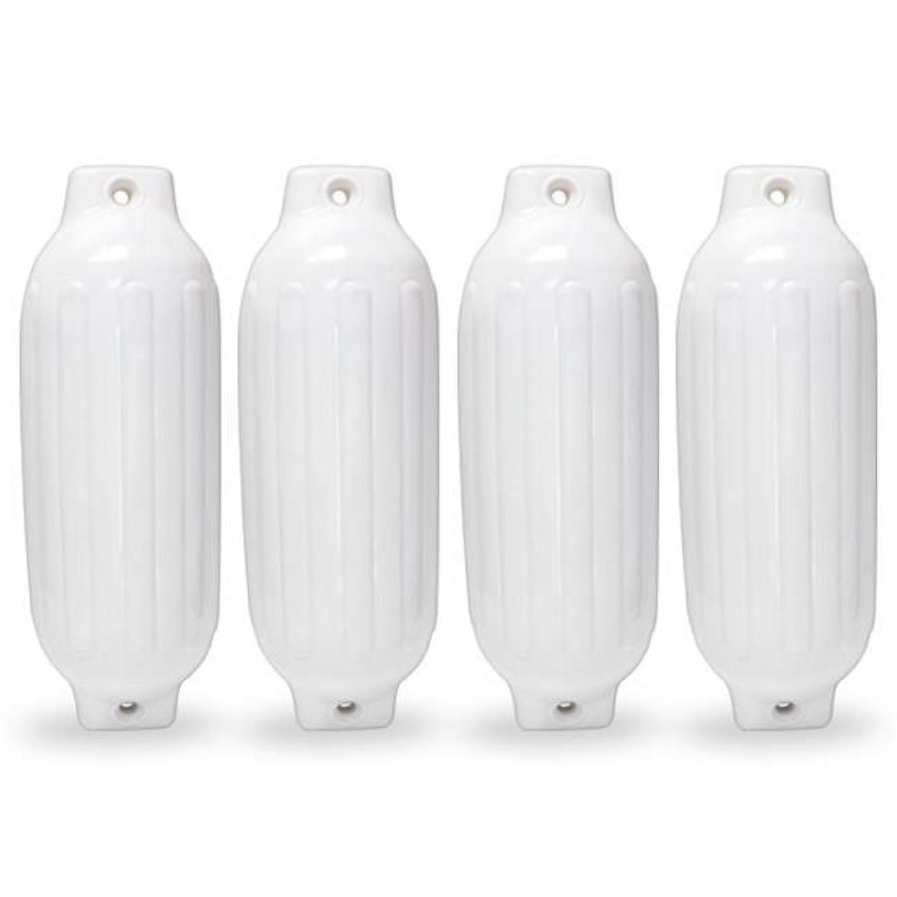 8.5 x 27 in. Twin Eye Ribbed Boat Pontoon Fender, White - 4 Piece ...
