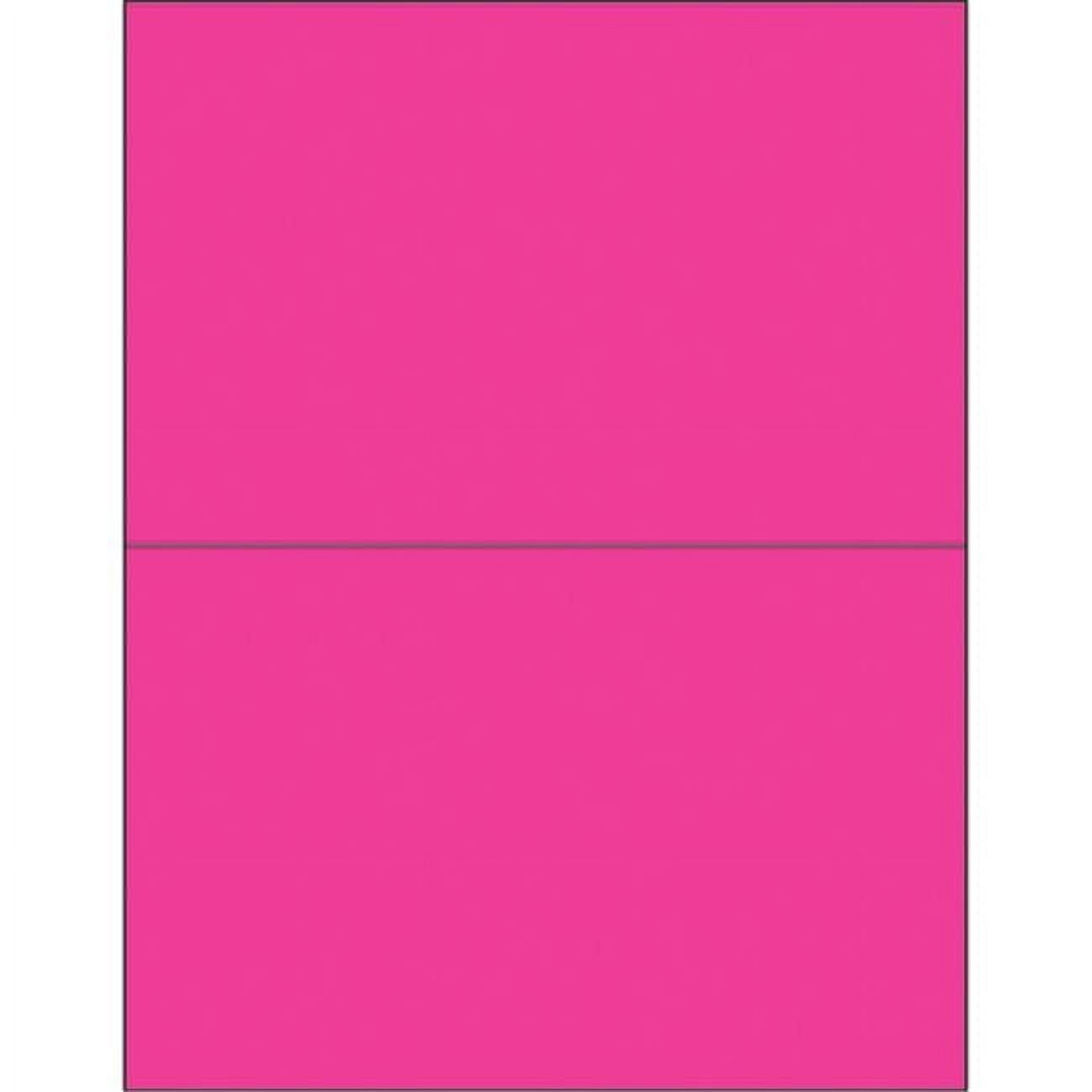 8.5 x 5.5 in. Fluorescent Pink Rectangle Laser Labels - Pack of 200 ...