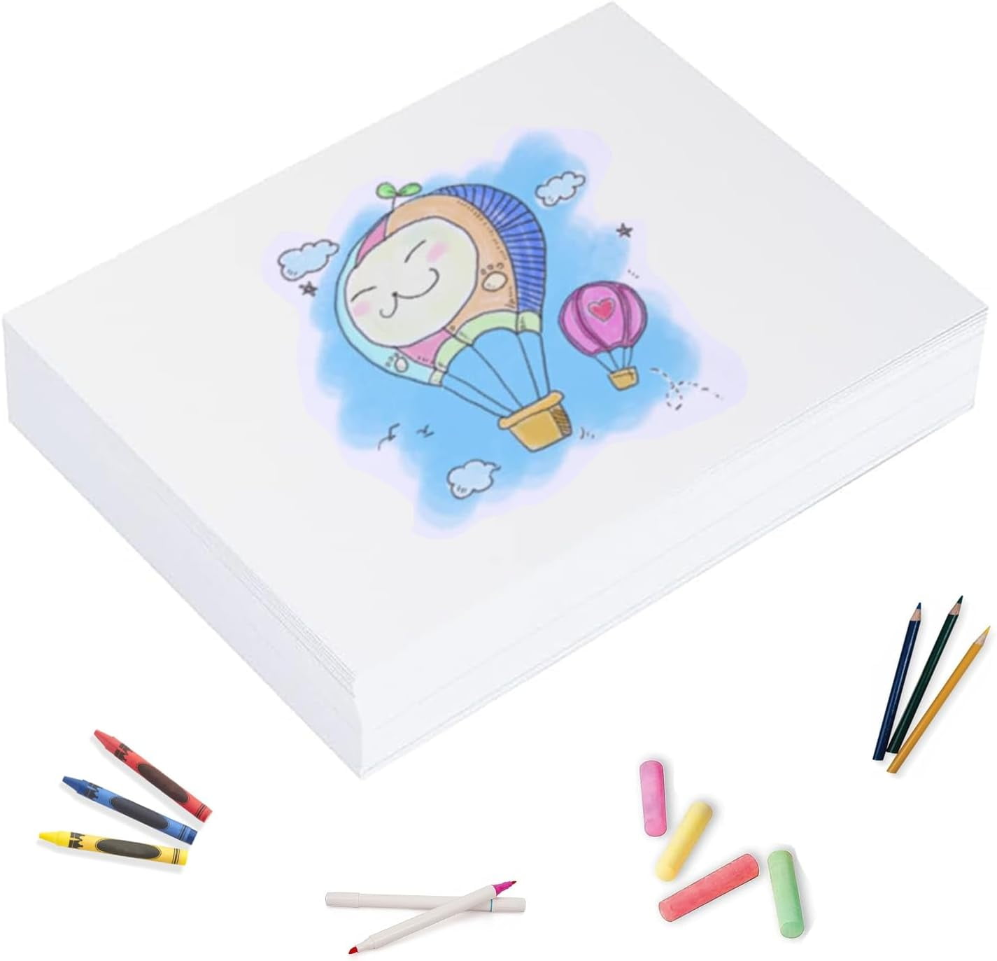 8.5"x11" Sketching Drawing Paper for Kids Toddlers Art Craft Supplies ...