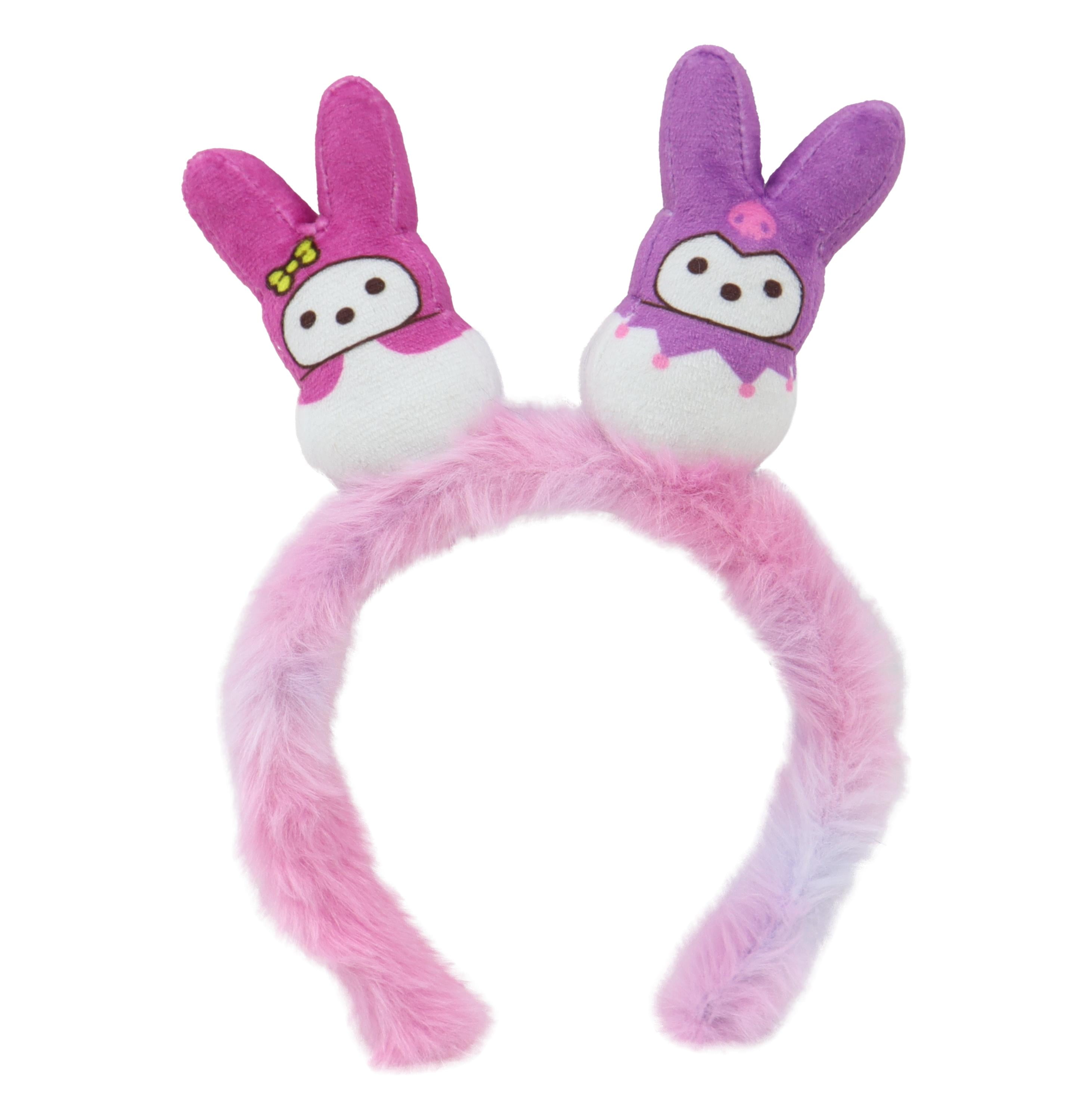 8.5In Pink and Purple Peeps X My Melody & Kuromi Plush Headband for ...
