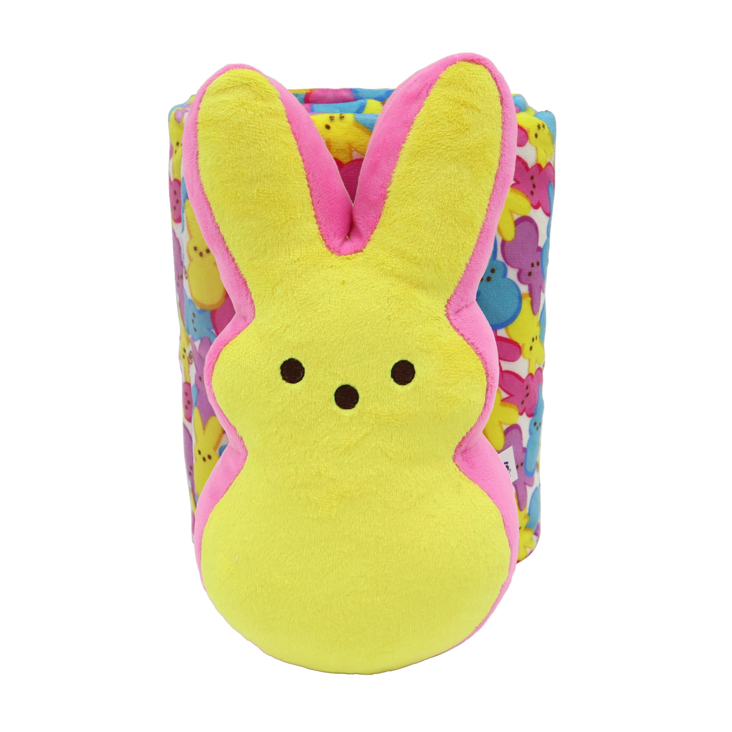 8.5In Yellow and Pink Peeps Plush and Multicolor Blanket for Adult and ...