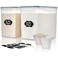8.5L 2 Pack Extra Large Flour Sugar Storage Containers for 20lbs flour ...