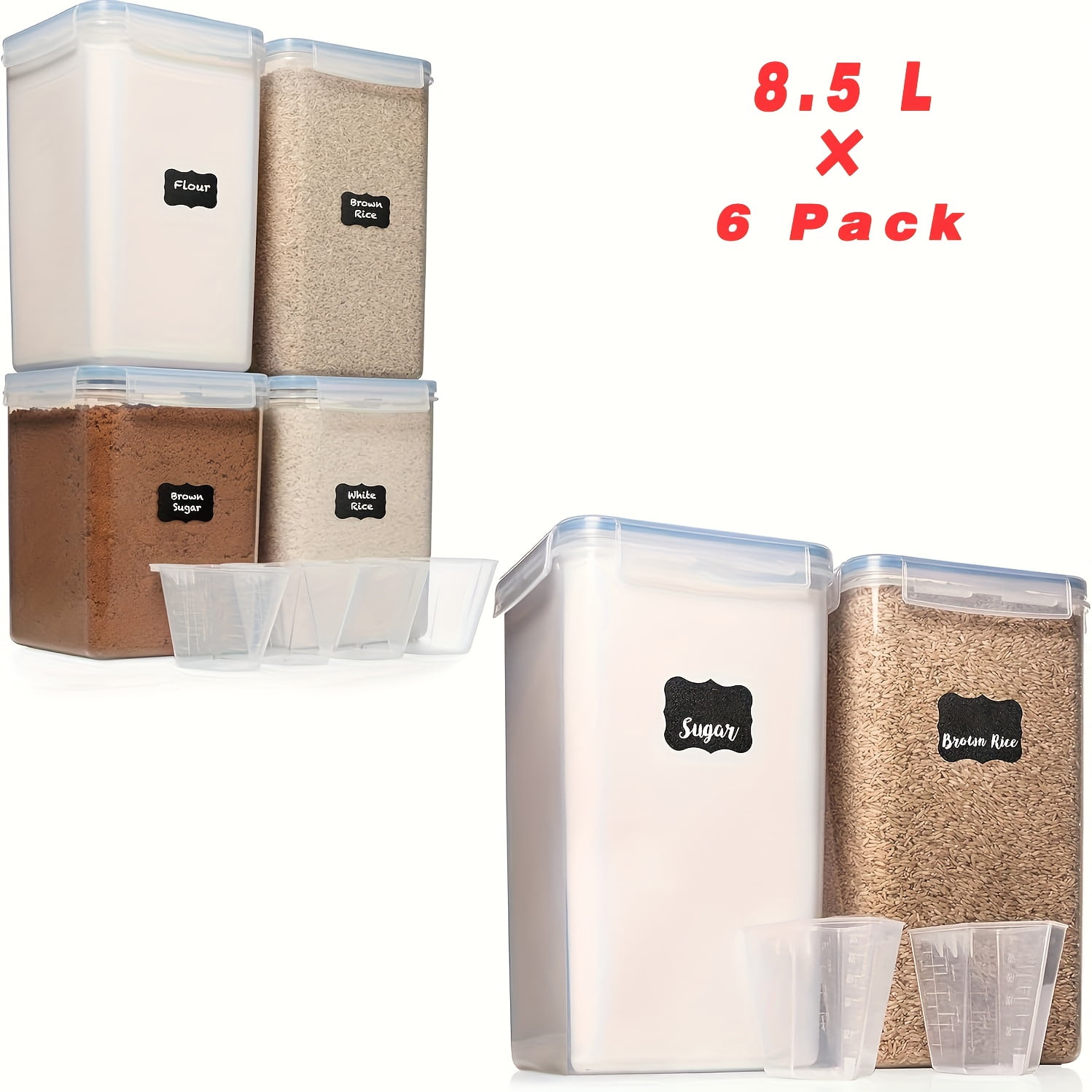 8.5L/287Oz Extra Large Airtight Food Storage Containers, Leak Proof BPA ...