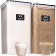 8.5L/287oz Extra Large Black Airtight Food Storage Containers 2 Piece ...
