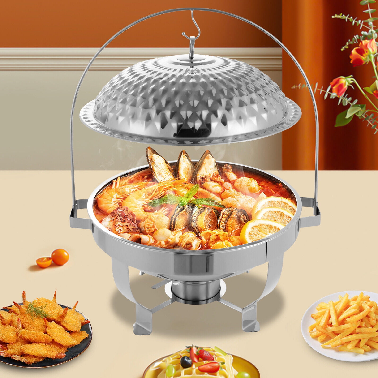 8.5QT Chafing Dish Buffet Set, Round Chafing Dishes for Buffet with ...