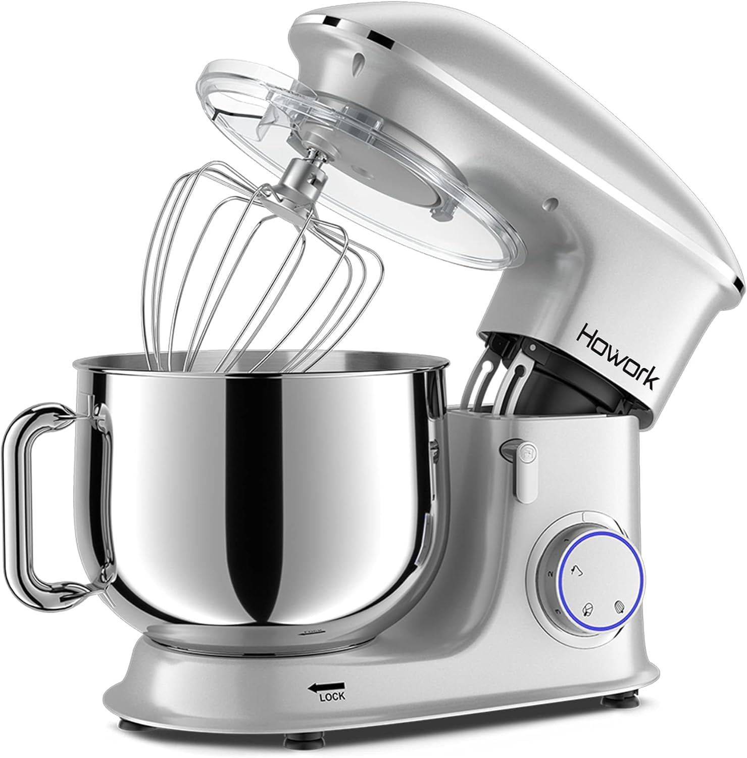 8.5QT Stand Mixer, 660W 6+P Speed Tilt-Head, Electric Kitchen Mixer ...