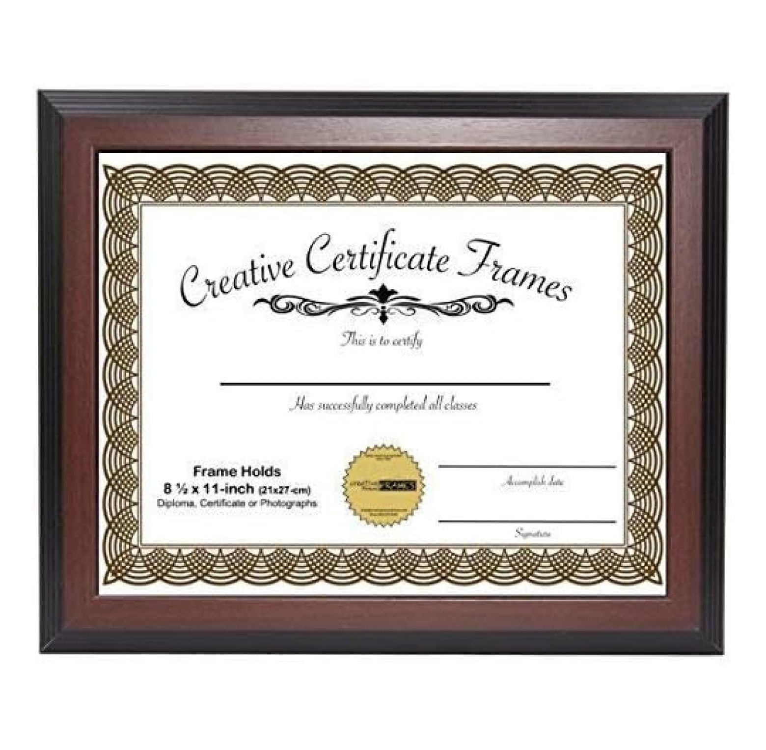 8.5X11Mh Mahogany Finish Diploma Frame Displays 8.5 By 11-Inch ...