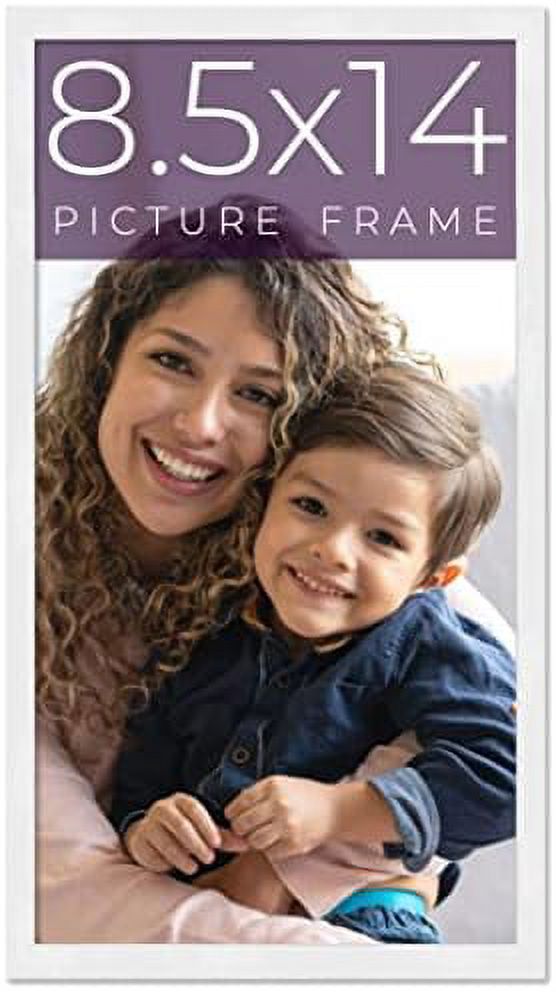 8.5X14 Frame White Real Wood Picture Frame Width 0.75 Inches | Interior ...