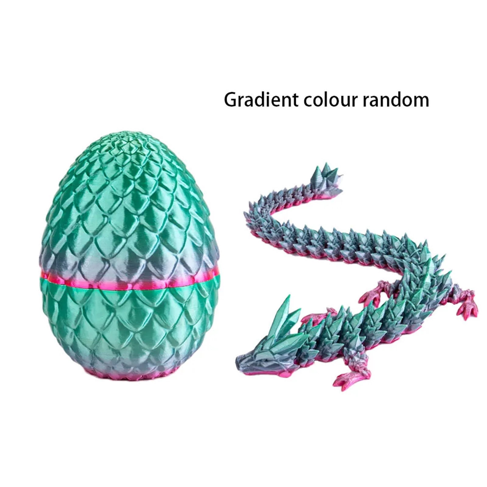 8.5cm Egg+22cm Crystal Dragon Set 3D Printing Creative Easter Home ...