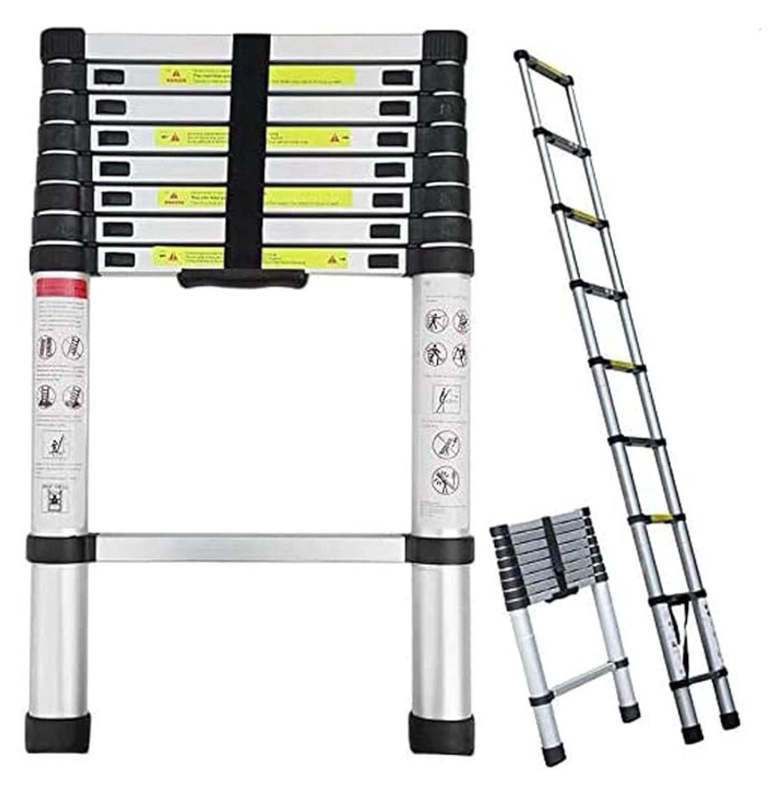 8.5ft Telescoping Ladder - Heavy Duty for Home, Office, Loft, DIY ...