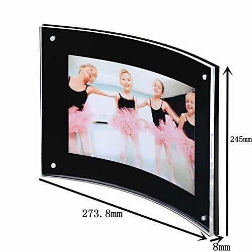 8.5x11 Acrylic Curved Picture Photo Frames,Curved Sign Holder with ...