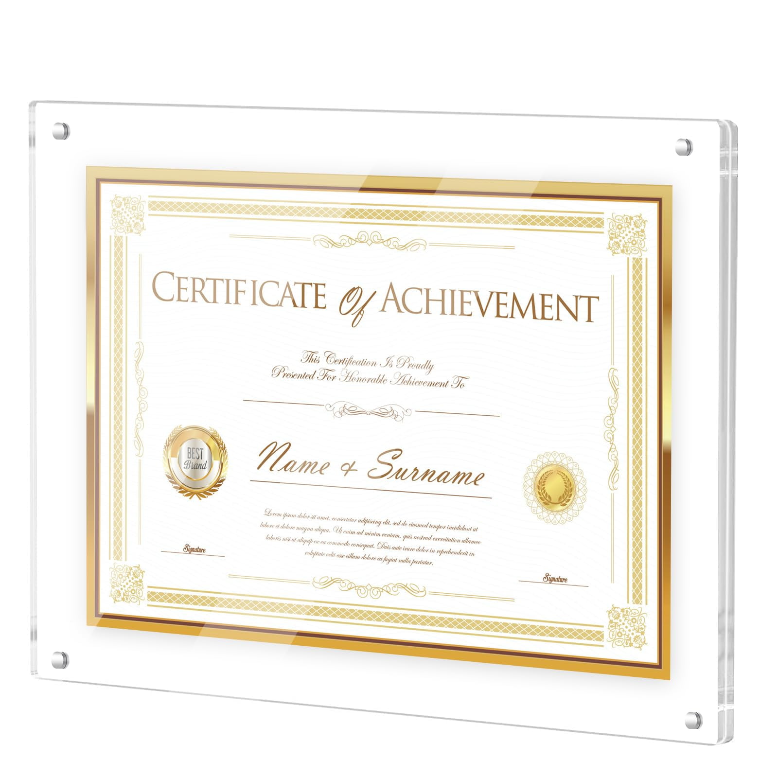 8.5x11 Acrylic Picture Frame, Magnetic Photo Frames for Wall, Self ...