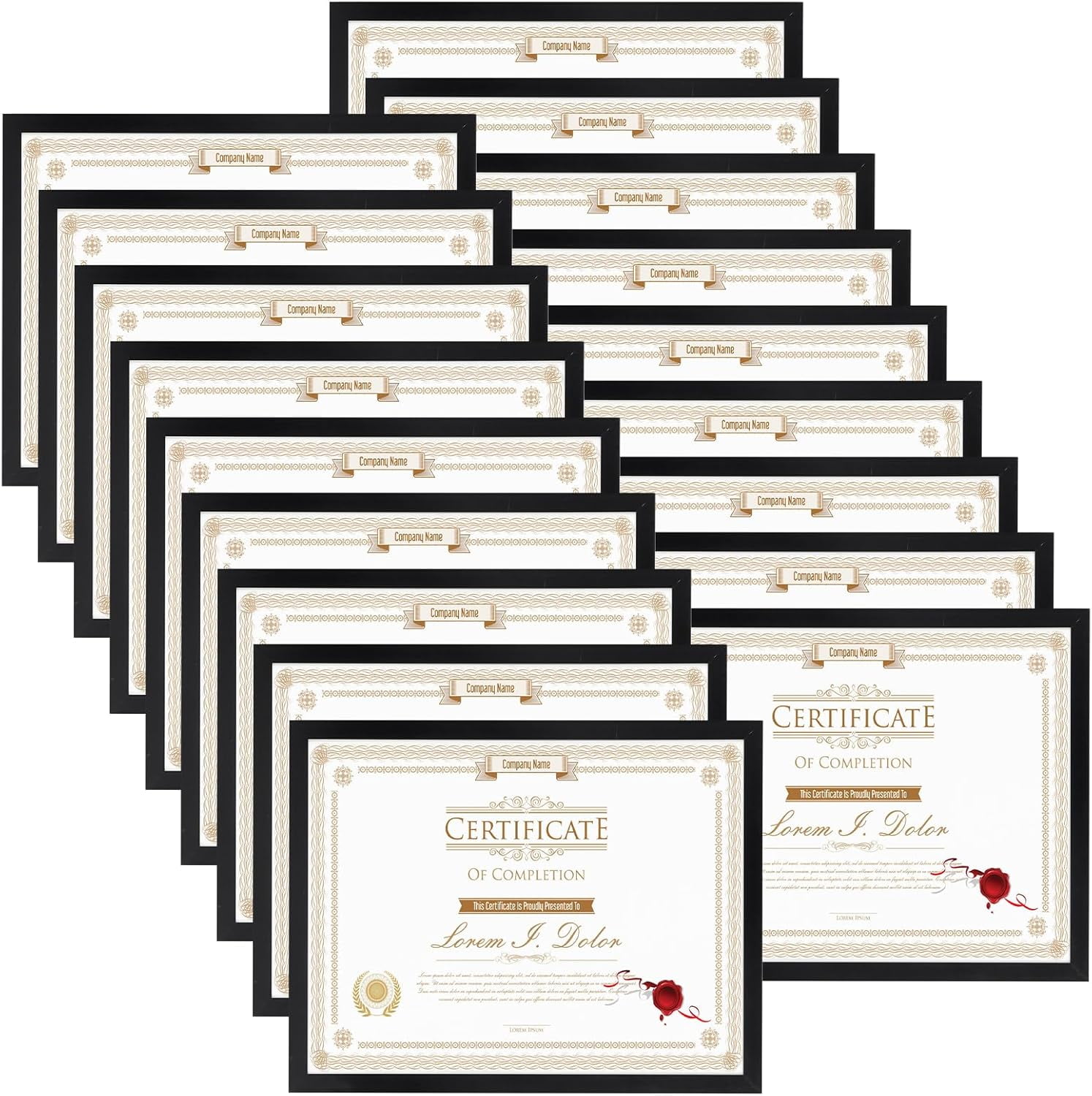 8.5x11 Black Picture Frame Set of 18, 8.5x11 Photo Frames Bulk for ...