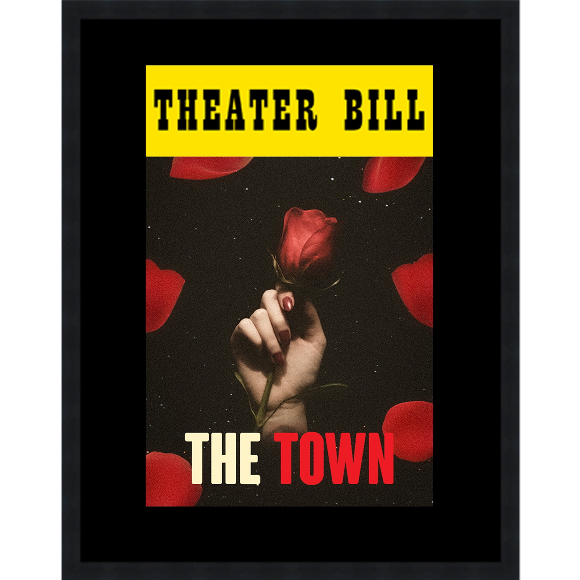8.5x11 Black Playbill Frame with Black Mat with 1 Opening to Display 1 ...