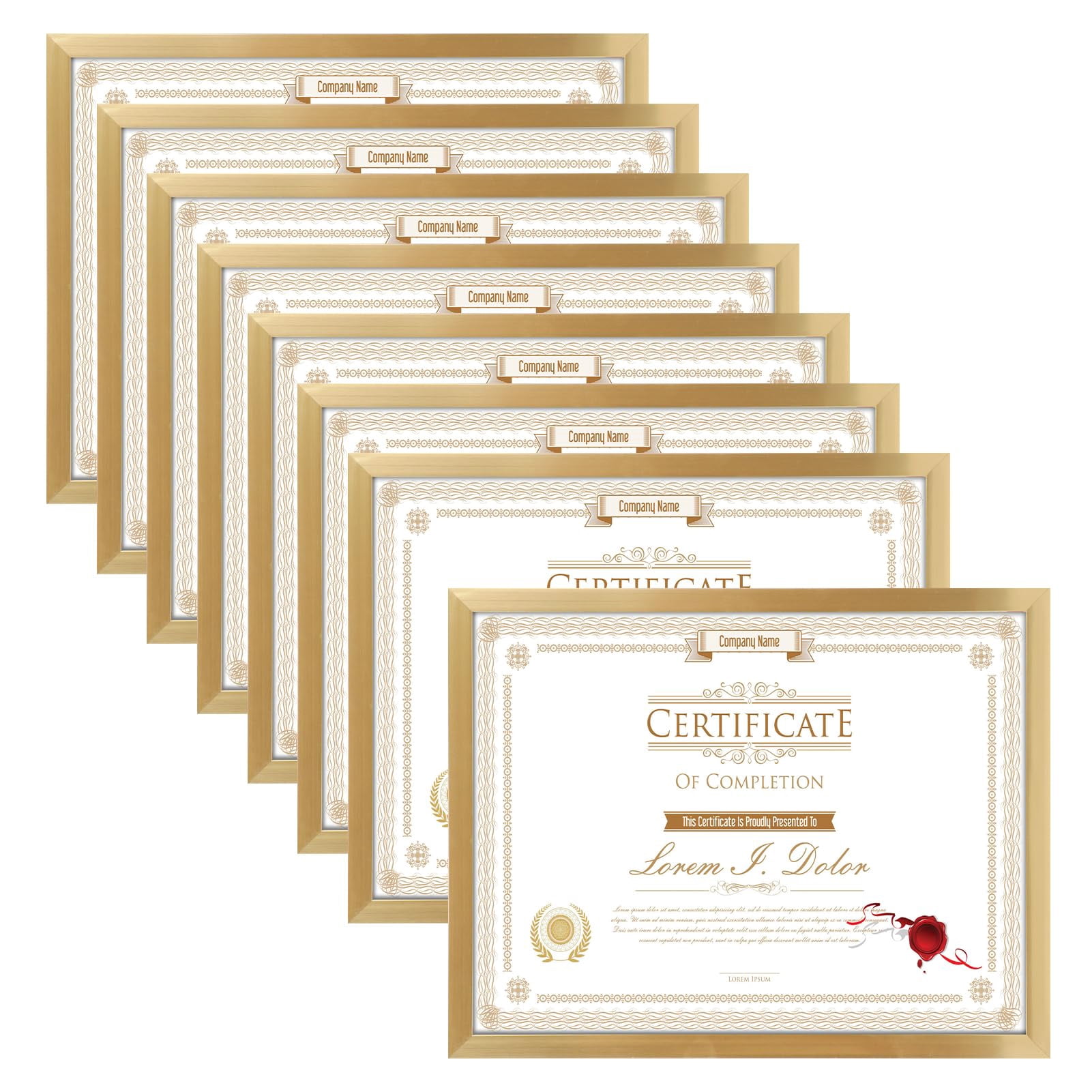 8.5x11 Certificate Picture Frames Set Of 8 Multi 8.5 By 11 Photo Frame ...