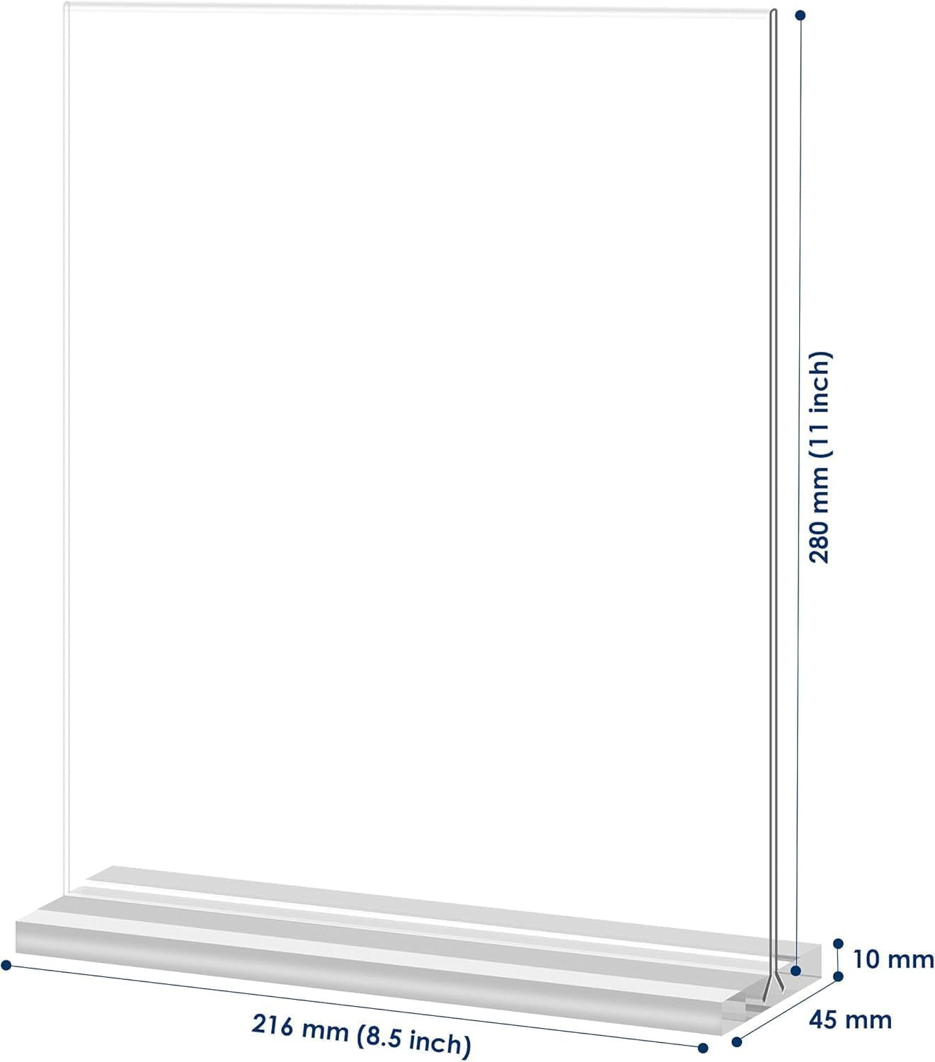 8.5x11 Clear Acrylic Sign Holder, Display Stand, Plastic Card Holder ...