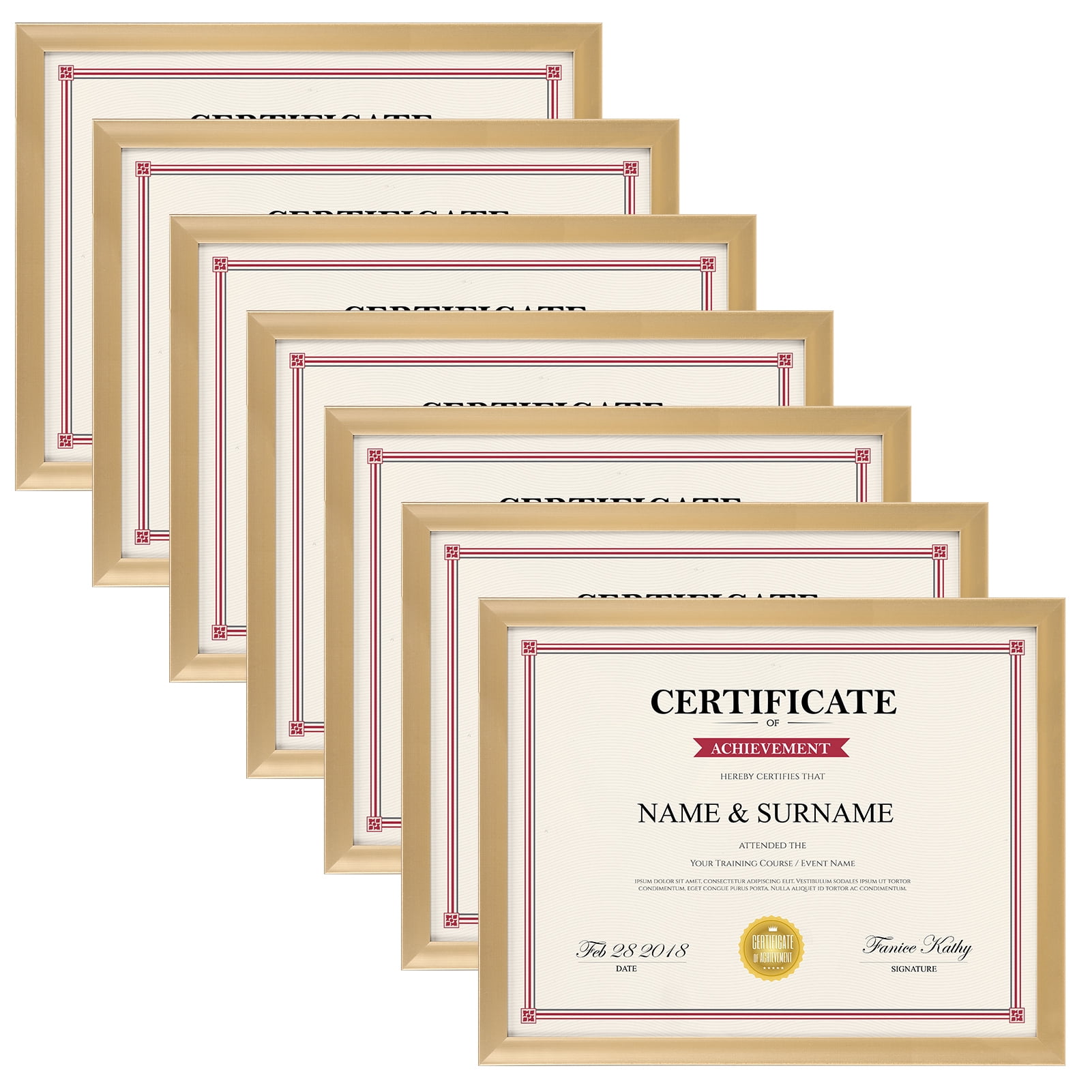 8.5x11 Copper Color Picture Frame Set of 7 - Walmart.com