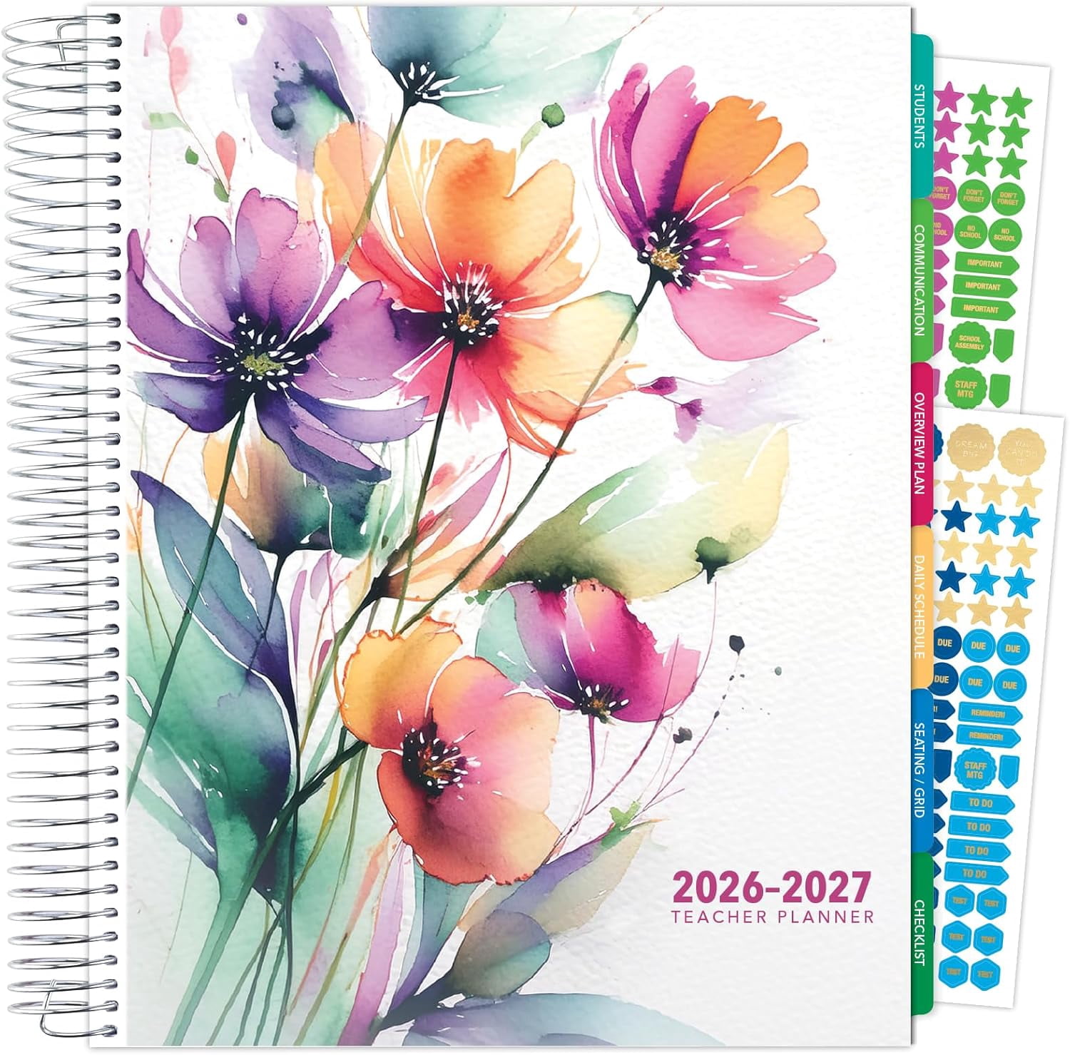 8.5x11 Daily Weekly Monthly Organizers with 7 Periods, Pocket Folder ...