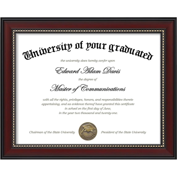 8.5x11 Diploma Certificate Frame with High Definition Glass, Degree ...