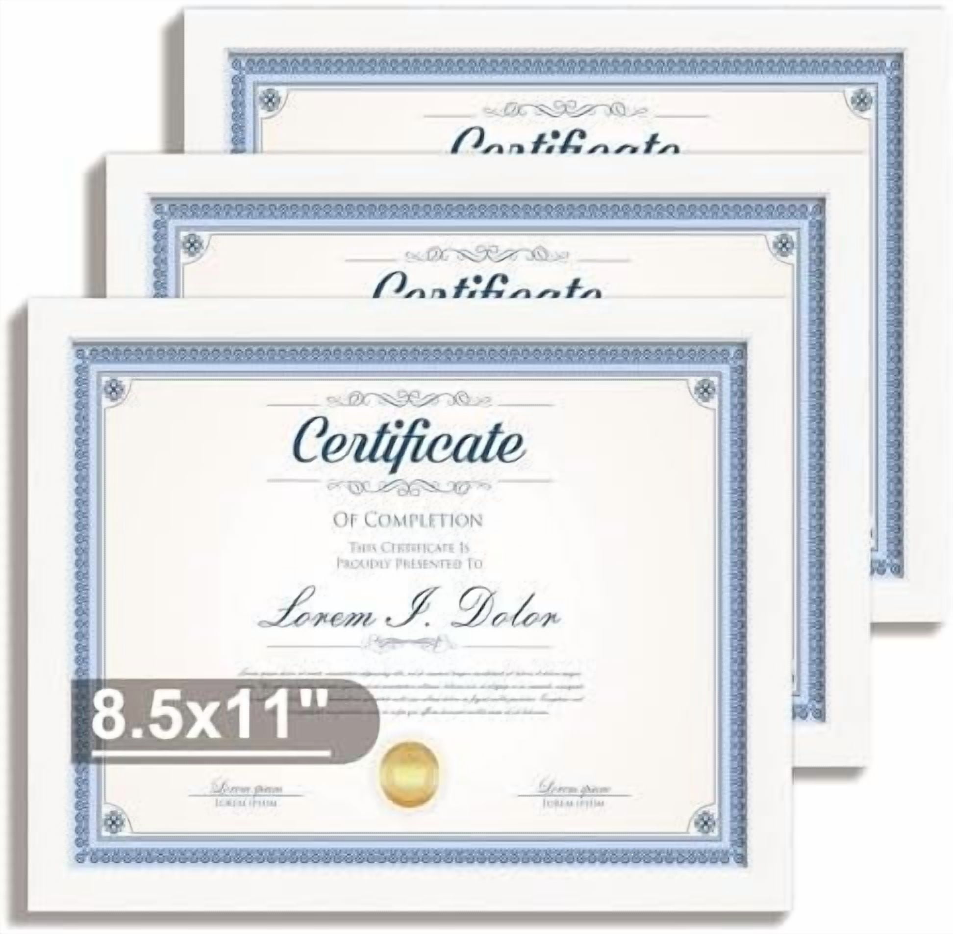 8.5x11 Diploma Frame with Tempered Glass, Multi Certificate 8.5 by 11 ...
