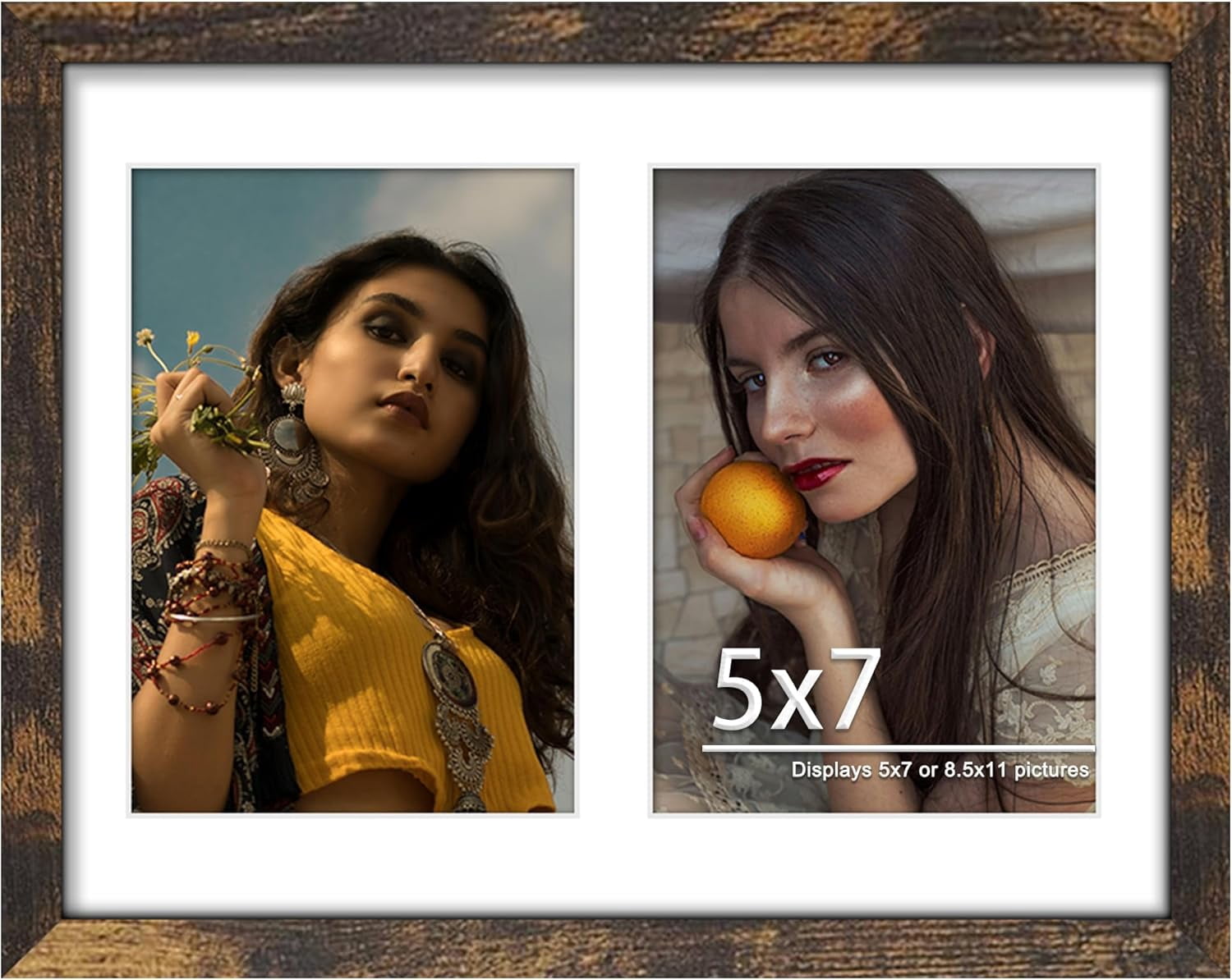 8.5x11 Double 5x7 Picture Frame Double Picture Frame Displays Two 5x7 ...