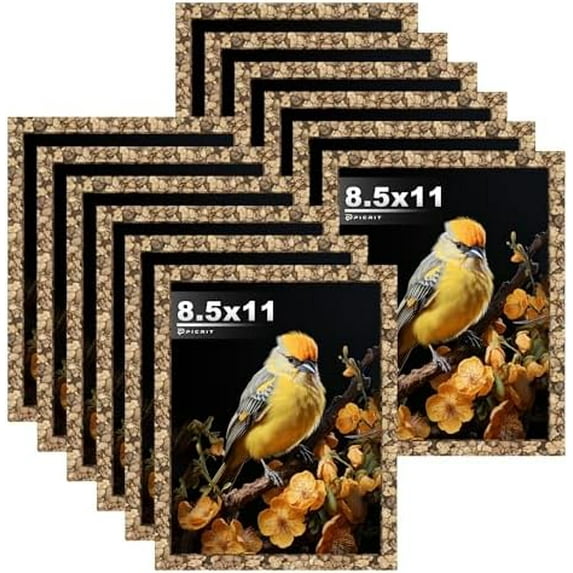 8.5x11 Farmhouse Stone Spotted Picture Frame Set of 12, Display 6x8 ...